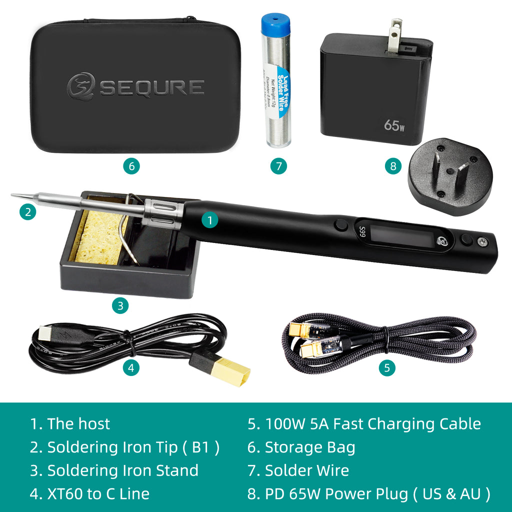 FPV Soldering Iron Kit - Compatible with JBC C245 Tip - SEQURE S99
